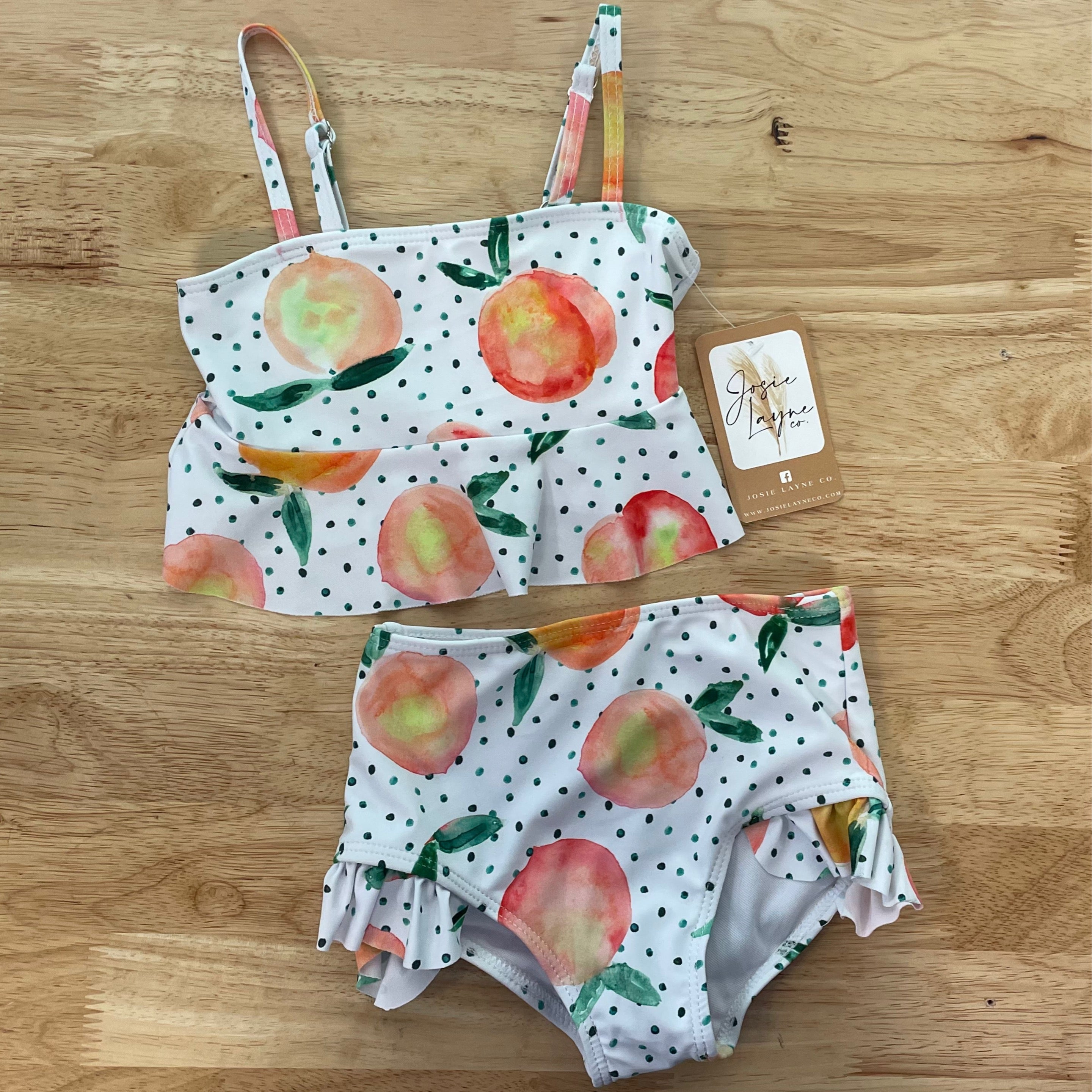 Peach Two Piece Swim Suit | April's Craft Supply