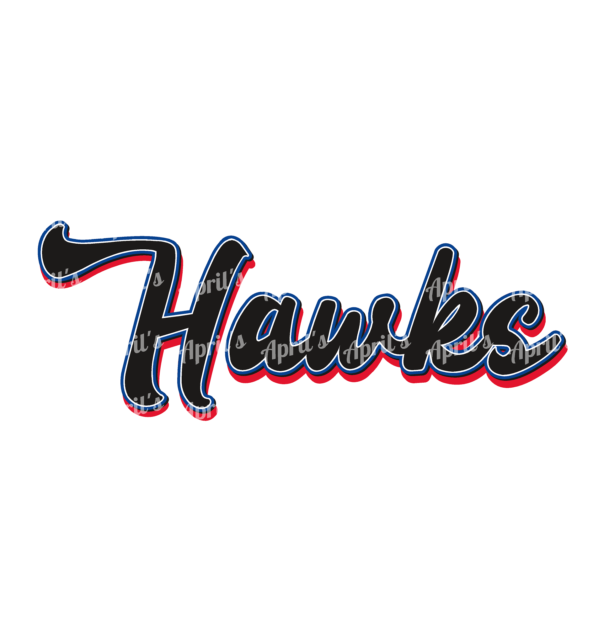 Hancock Hawks Bold Script DTF Print | April's Craft Supply