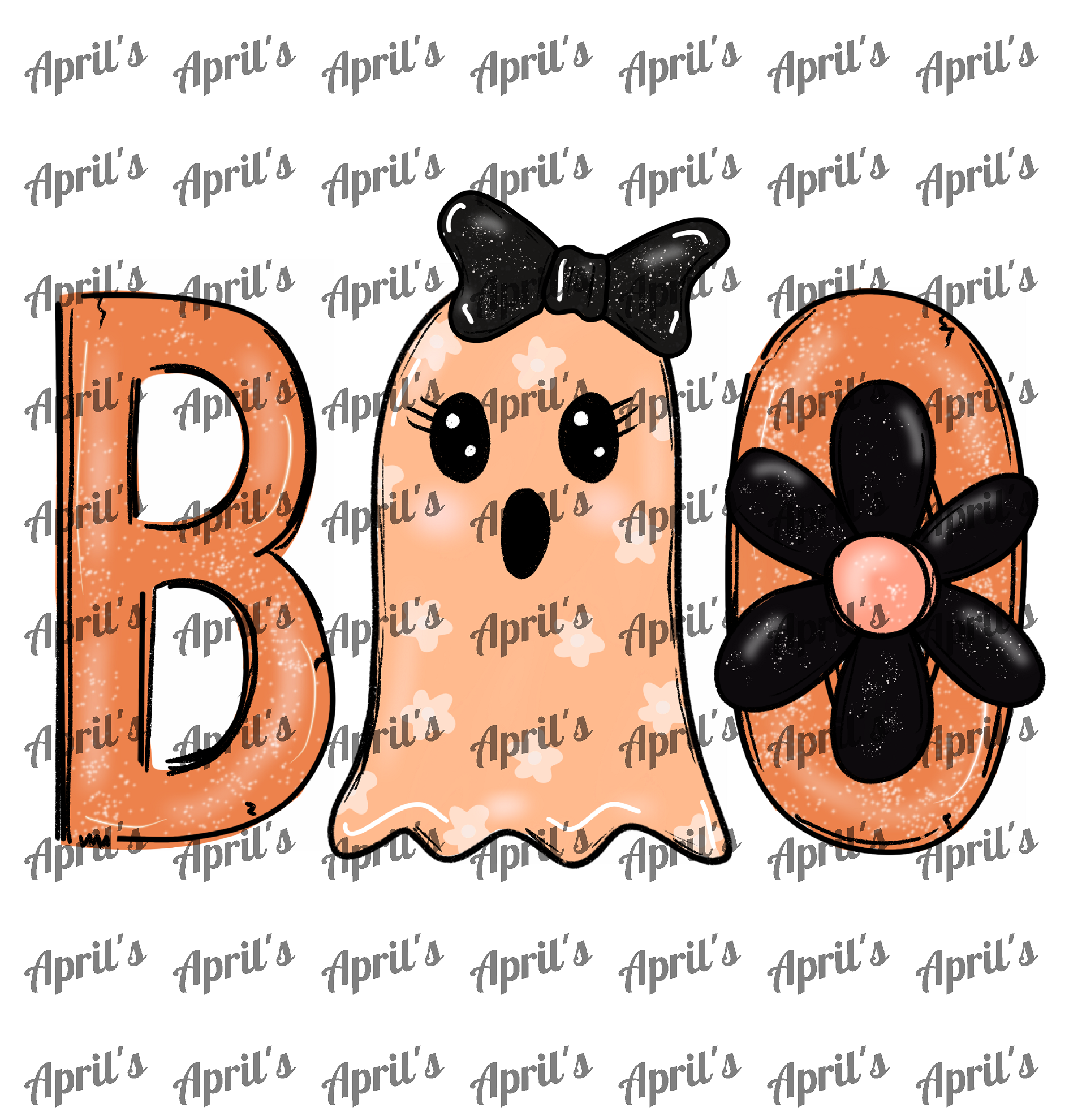 Halloween Girl Ghost Boo DTF Print | April's