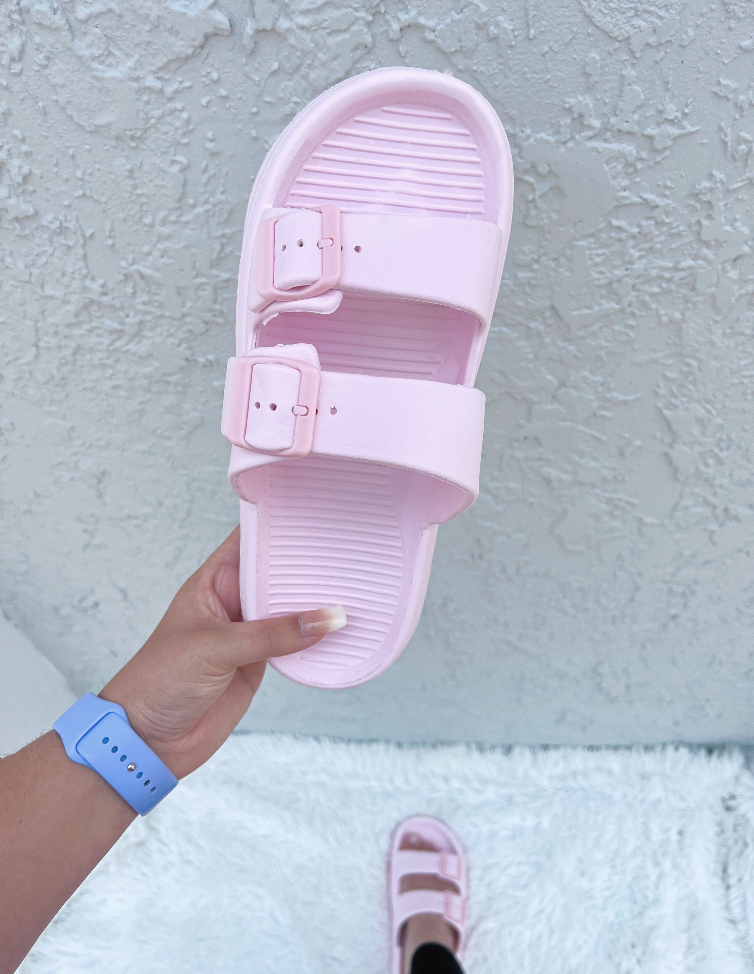 Josie Layne Pink Slide Sandals | April's Craft Supply