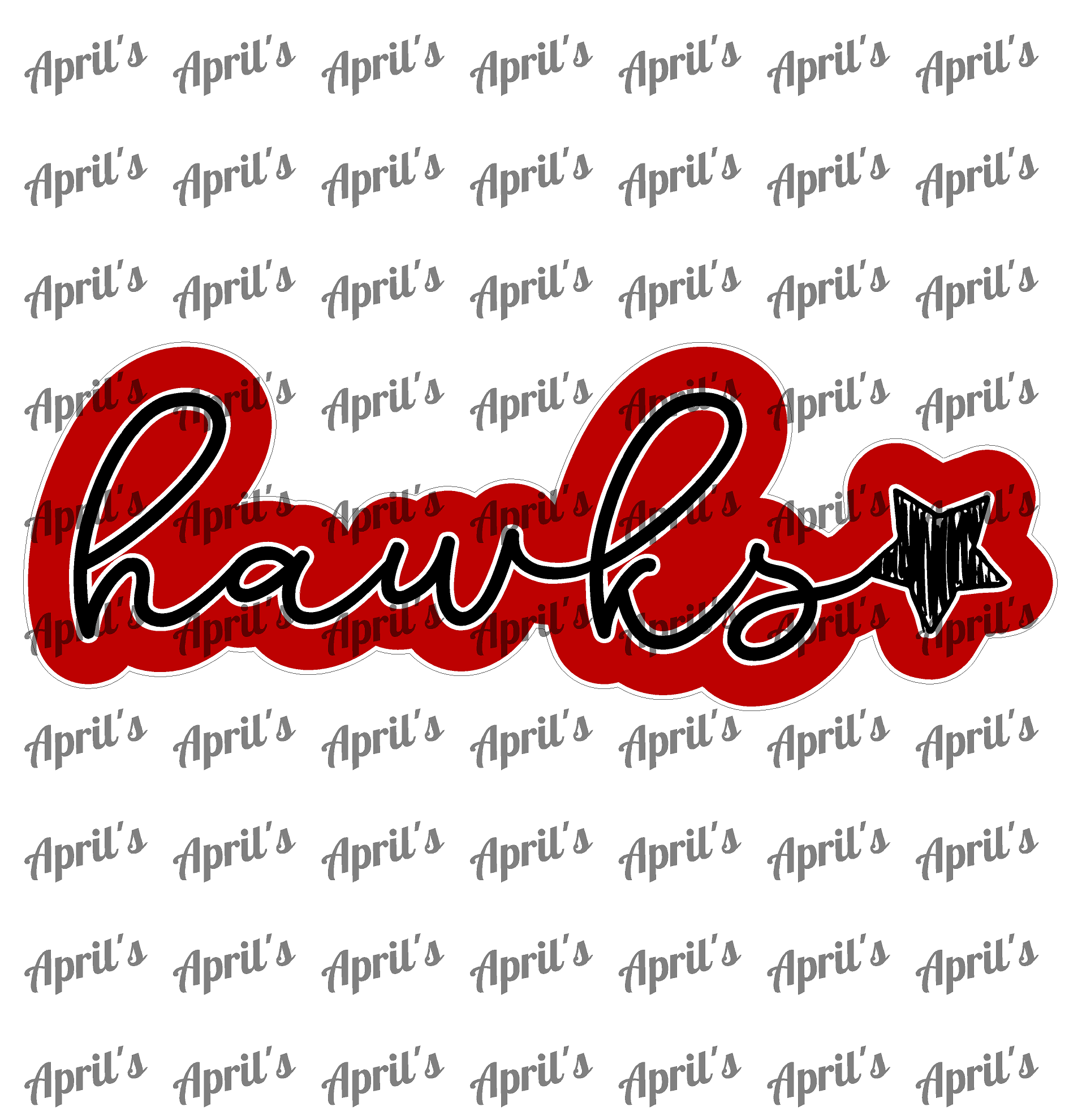 Hancock Hawks Script Star HTV Decals | April's Craft Supply