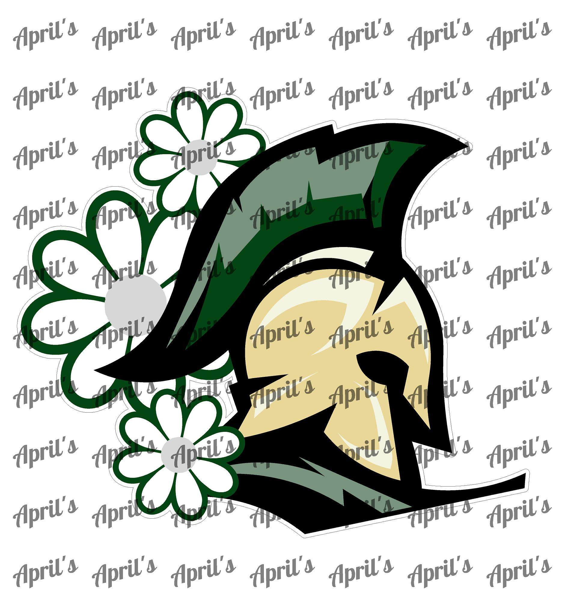 HCA Flower Mascot HTV Decals | April's Craft Supply