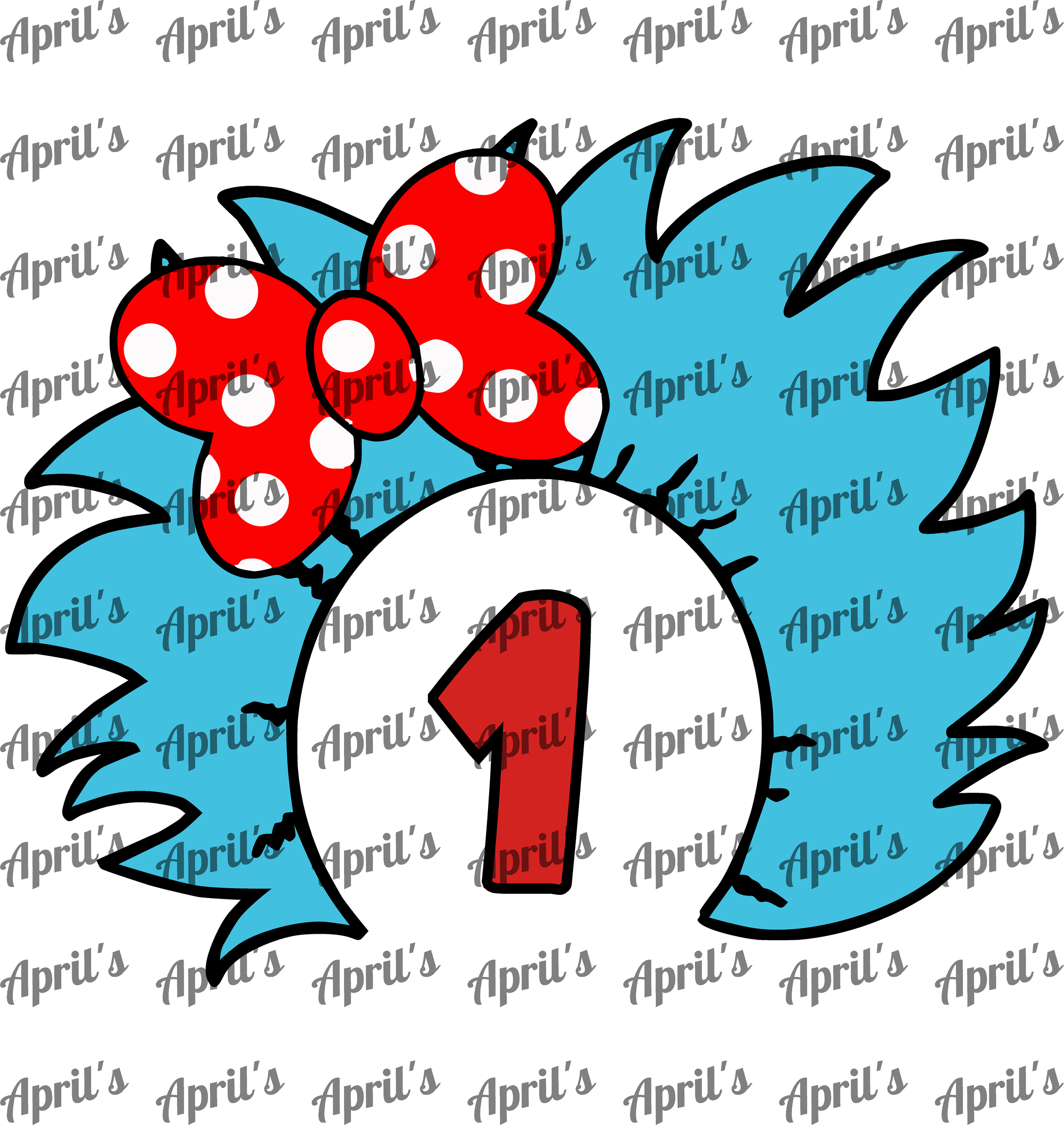 Dr. Seuss Thing 1 Girl DTF Print | April's Craft Supply