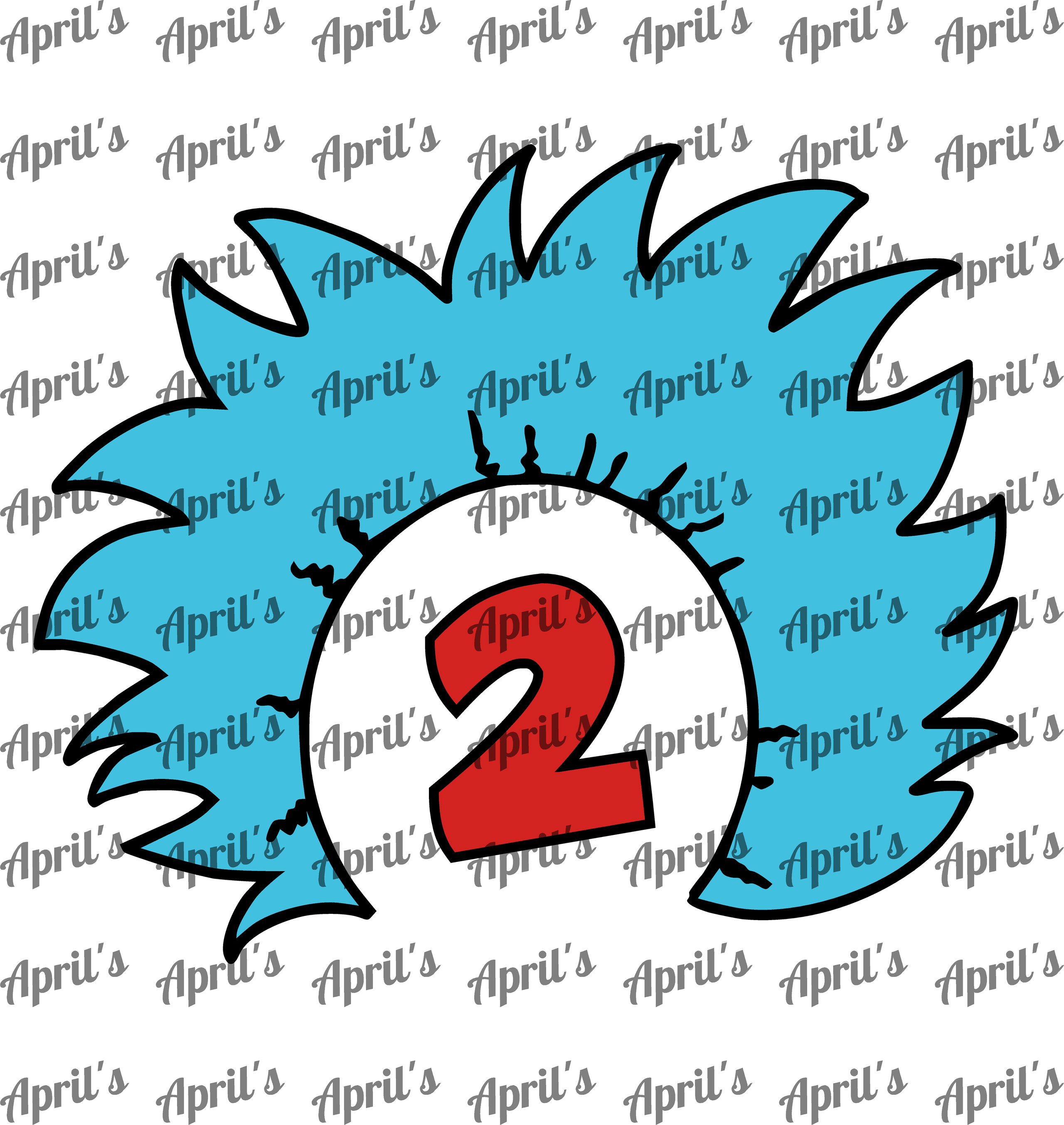 Dr. Seuss Thing 2 Boy DTF Print | April's Craft Supply