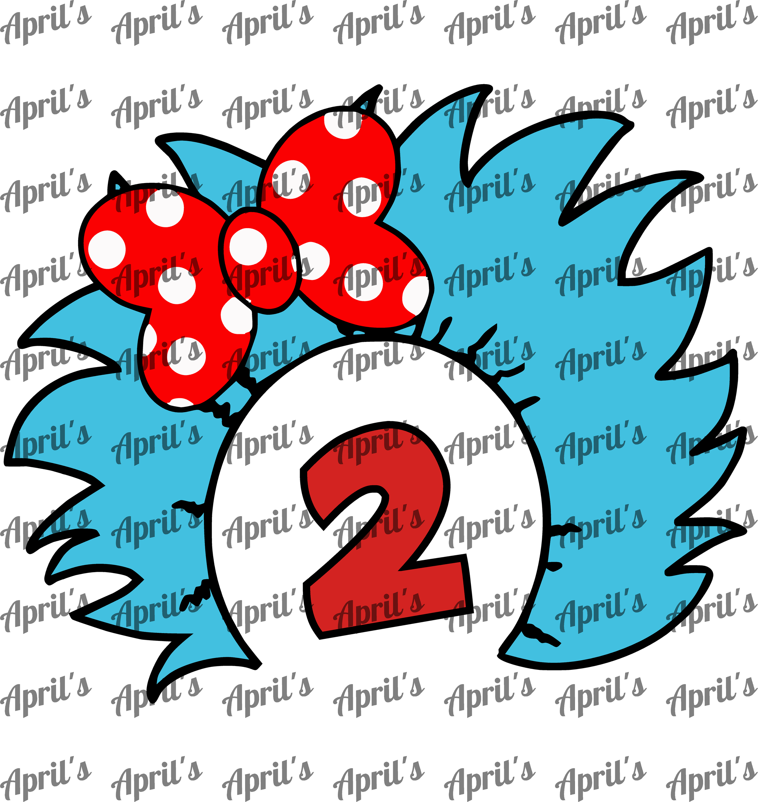Dr. Seuss Thing 2 Girl DTF Print | April's Craft Supply