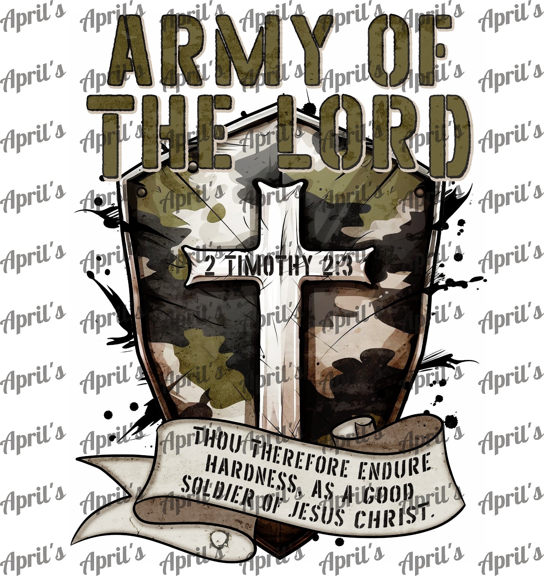 STOCK Christian Army of the Lord DTF Print | April's Craft Supply