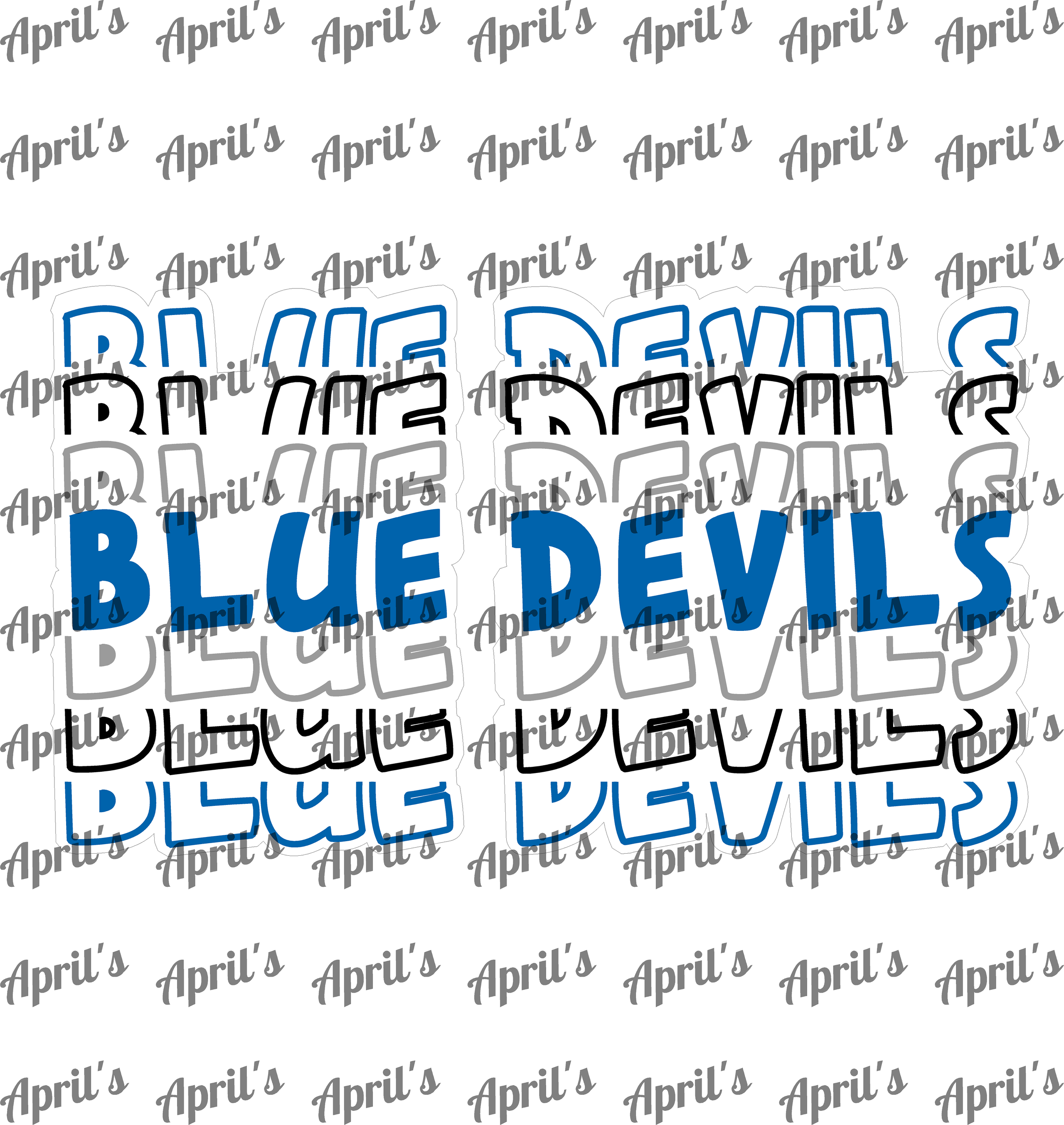 PRC Blue Devils Repeat Sublimation | April's Craft Supply