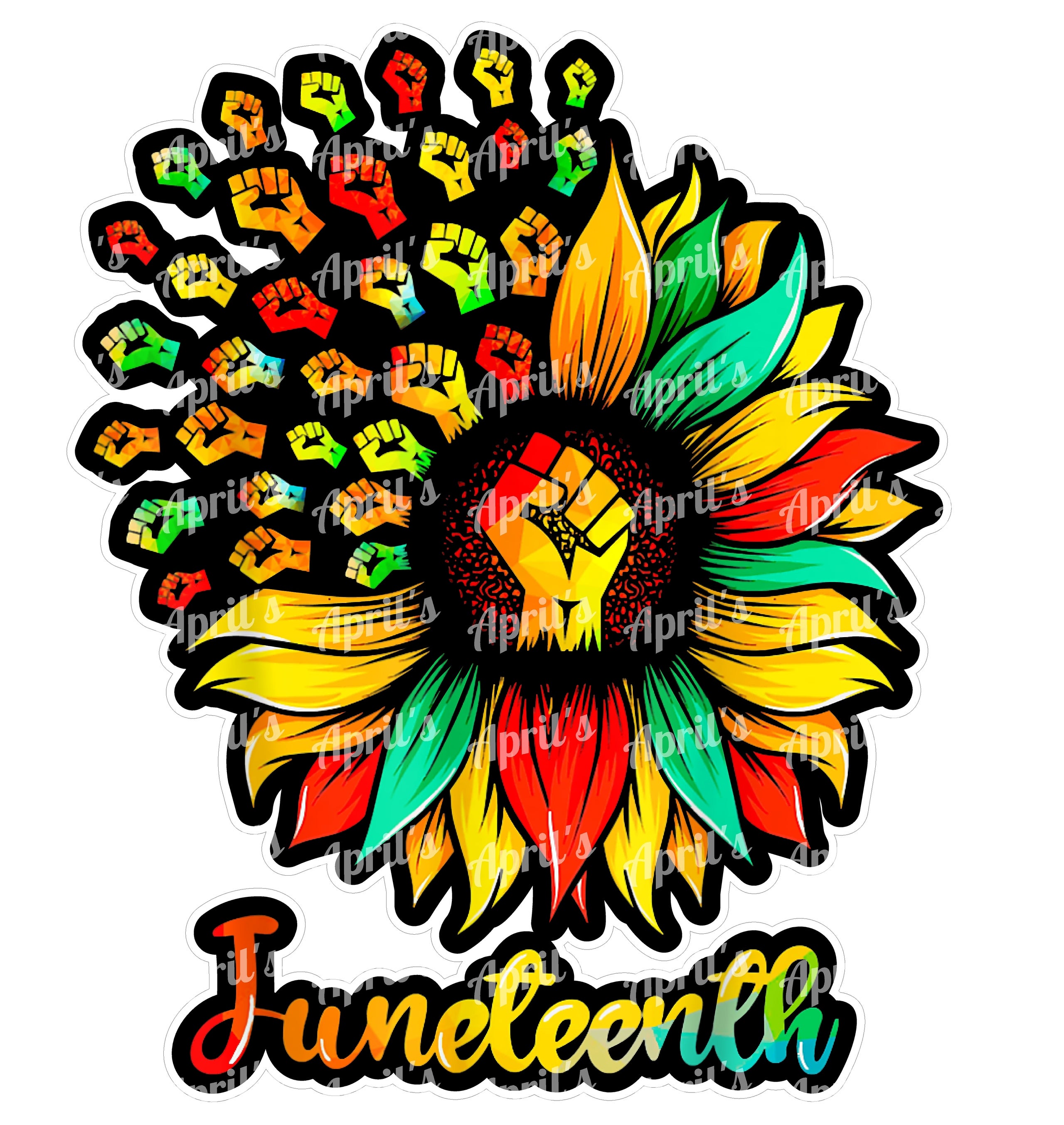 Juneteenth Sunflower HTV Decals | April's Craft Supply