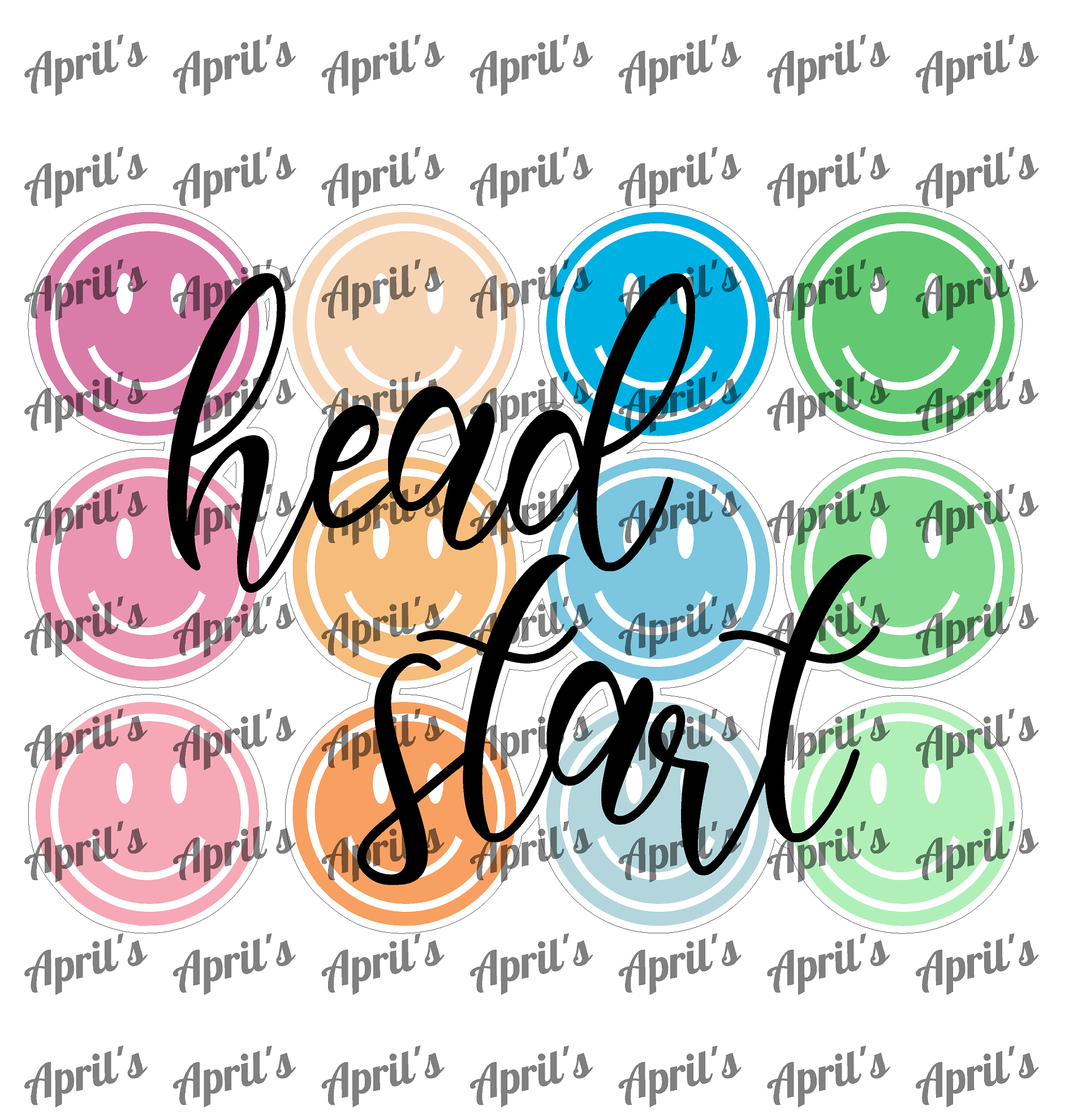 Picayune Head Start Smiley HTV Decal | April's Craft Supply